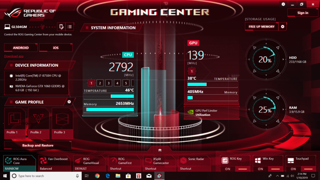 ASUS ROG gaming center - TechnoFall